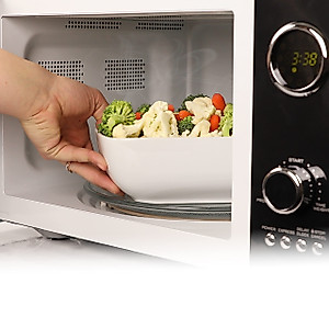 Nostalgia RMO4BK Retro 0.9 Cubic Foot 800-Watt Countertop Microwave Oven, 5 Power Levels and 12 Cook Settings, LED Display, Jet Black