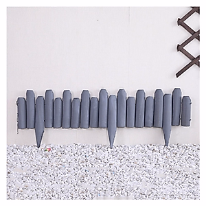 ZXHKZDX Garden Wooden Fence, Grass Flowerbeds Plant Borders，Flexible Lawn Edging Flower Bed Border, Decorative Landscape Path Panels, Fencing for Yard Patio (Color : Blue, Size : 120x15/20cm)