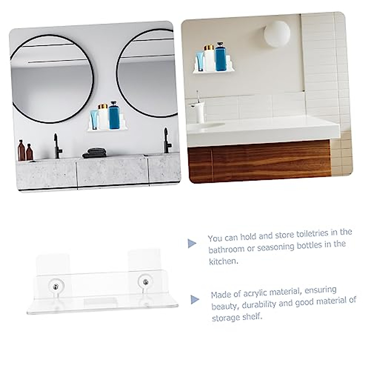 GATHINESS Shelves Wall Shelf Shelves Wall Mount Shelves Storage Mounted Bathroom Holder Storage Shelf l Shaped Shelf Shower Wall Shelf Multifunction Laminated Board Shelf