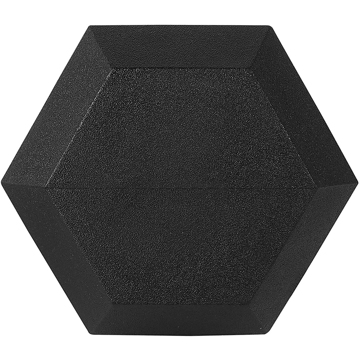 Fitvids Sporzon! Rubber Encased Hex Dumbbell, Single, Black