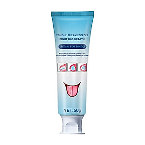 Tongue Scraper Precise Cleaning Brush Kit, Tongue Cleaning Gel with Tongue Brush, Tongue Coating Cleaning Gel Set With Soft Cleaner Brush Tongue Scrubber for Men Women (1 Pack)