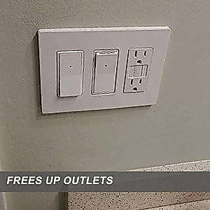 4Pack SOZULAMP Illuminated Light Switch-Esay to Install,No Neutral Wire,Single-Pole Decorator Paddle Rocker Light Switch with Night Light,15Amp 120/277Volt,Glossy White