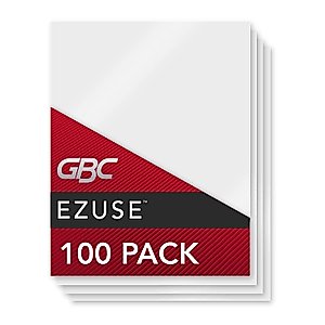 GBC Laminating Sheets, Thermal Laminating Pouches, Letter Size, 5 Mil, Speed Format, EZUse, 100 Pack (3200716)