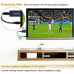 Bluetooth Transmitter for TV PC, (3.5mm, RCA, Computer USB Digital Audio) Dual Link Wireless Audio Adapter for Headphones, Low Latency, USB Power Supply