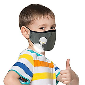 PENATE Children Solid Color Washable Adjustable Breathable Facemasks Inserted Gasket Cotton Mouth Scarf for Kids