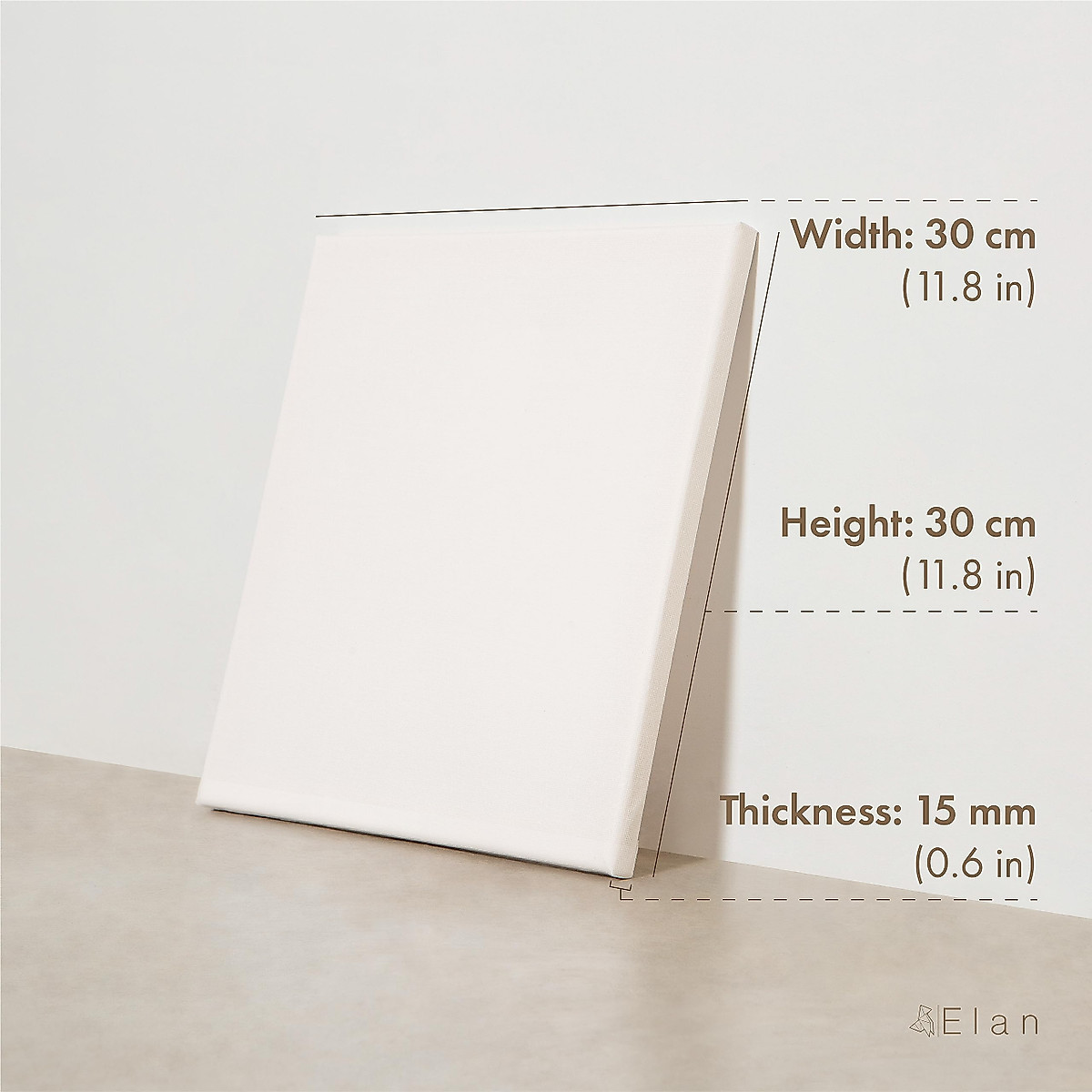 Elan Stretched Canvases 12x12, 6-Pack Canvases for Painting Painting Canvas Bulk Stretched Canvas for Adults, Blank Canvas for Painting, Painting Canvases, Paint Canvases for Painting, Art Canvas