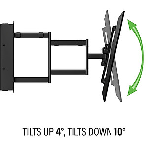SANUS Recessed TV Wall Mount for 42"-85" Screens - Premium Full Motion TV Mount Tilts, Swivels & Extends for Optimal Views - Easy Install & Low Profile Design - VIWLF128-B2