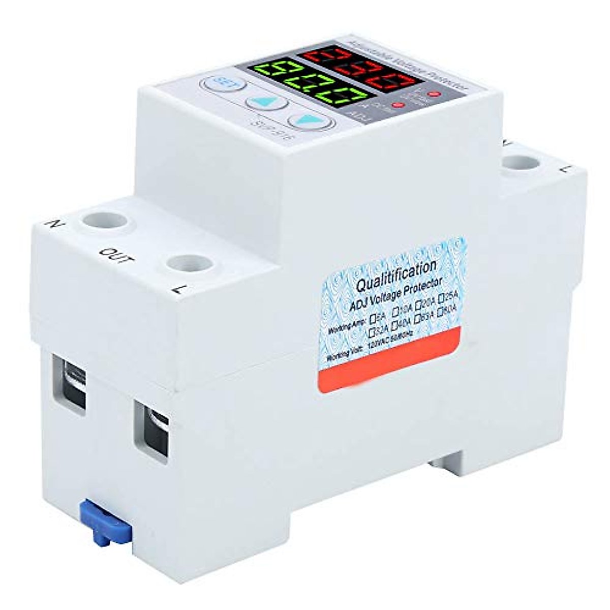 SVP‑916 100‑130VAC Adjustable Over and Under Voltage Protector Plastic Delay Reset Protector Voltage Protective Device(40A)