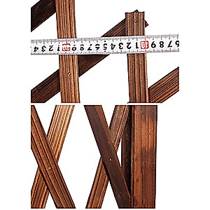 Large Fence,Wood Fence Grid Decoration Telescopic Guardrail Edging Fencing Privacy Fence Indoor Outdoor Garden Fence