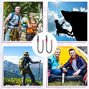 Frienda 2 Set Heavy Duty Paracord Lanyard Necklace Whistles Strap Braided 550 Keychain Lanyard for Outdoor Activities (Dark Camouflage)