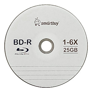 Smartbuy 400-disc 25gb 6X Bd-r BDR Blu-ray Single Layer Logo Top Surface Blank Data Recordable Media Disc with Cakebox/Spindle Packing