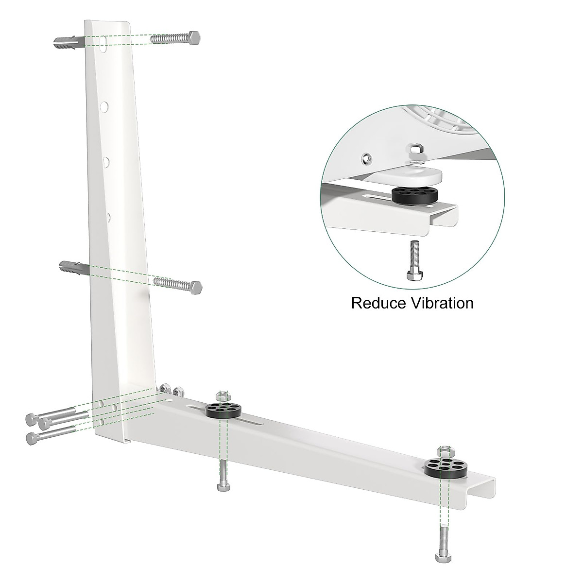 Mini Split Wall Mounting Bracket, Heavy-Duty Outdoor Wall Bracket for 7000-24000 BTU Ductless Air Conditioner Universal Heat Pump System Support up to 330 lbs