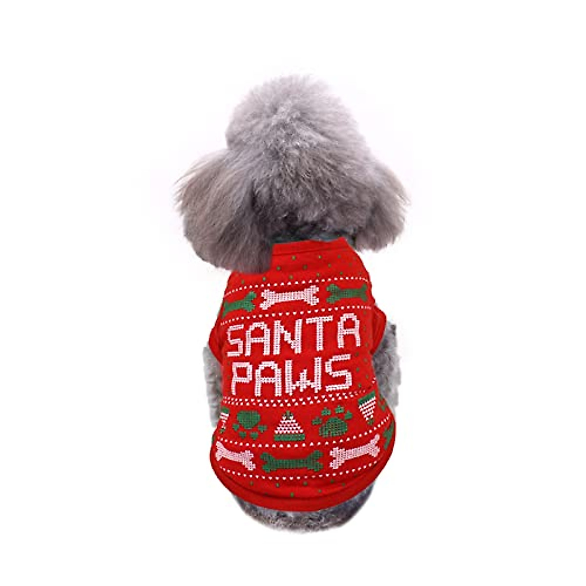Dog Sweater and Plaid Shape Christmas Soft Pet Cute Decoration Animal Cartoon Cat Clothes Dress Fashion Decorations Pet Clothes Sweatshirt Hoodie for Small Dogs