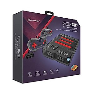 Hyperkin RetroN 3 HD 3-in-1 Retro Gaming Console for NES, Super Famicom, and Genesis/Mega Drive (Space Black), M03888-SB - Sega Genesis