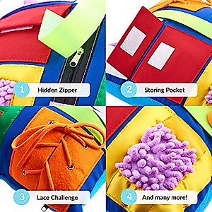 Dementia Pillow | Calming & Comforting Activities for Adults with Dementia | Fidget Pillow | Dementia Products for Elderly | Sensory Pillow | Helps with: Alzheimers, Dementia, Asperger’s & Autism