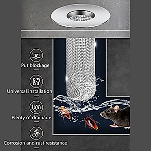 Stainless Steel Floor Drain Filter Mesh Kitchen Bathroom Sewer Anti-blocking Bathtub Sink Hair Filter Strainer Trap