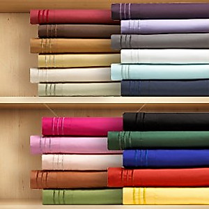 Clara Clark Premier 1800 Series, Queen Size 4 Pc. Sheet Set, Purple, Vend_cc_sht-queen-18-purpl