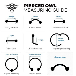 Pierced Owl 16GA Surgical Steel Synthetic Opal Captive Bead Ring (Black)