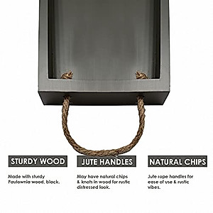 YELLOW LOTUS Toilet Tank Tray - Tray for Bathroom Countertop Organizer, Decorative Toilet Tank Topper Tray, Over The Tank Toilet Paper Holder, Grey Toiler Paper Basket for Back of Toilet, 14 inch