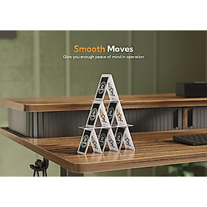 Claiks Standing Desk with Tambour, Electric Standing Desk Adjustable Height, Adjustable Standing Desk with Storage Shelves, 48 Inch Walnut