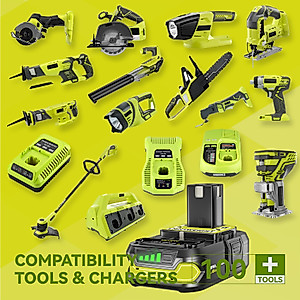 2Pack 2.5Ah 18V Lithium Battery Replacement for Ryobi 18-Volt ONE P104 P105 P102 P103 P107 P108 P109 Tool