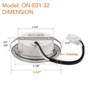 Awoco ON-E01-32 LED Light Bulbs Replacement for Range Hoods - 12V DC, 3W, Cooker Hood led Light Bulbs with 3000K Warm Yellow (Pack of 2)