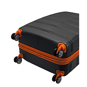 Rockland Melbourne Hardside Expandable Spinner Wheel Luggage, Charcoal, 3-Piece Set (20/24/28)