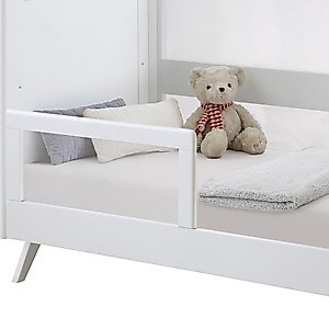 BreathableBaby Breathable Mesh Toddler Bed Conversion Kit for 3-in-1 Convertible Crib — White — Guardrail — Greenguard Gold Certified