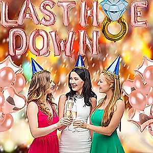 Last Hoe Down Balloon Banner Nashville Bachelorette Party Decorations Rose Gold Last Hoedown Banners for Cowgirl Nash Bash Bachelor Party Brunch Bridal Shower,26 Pcs