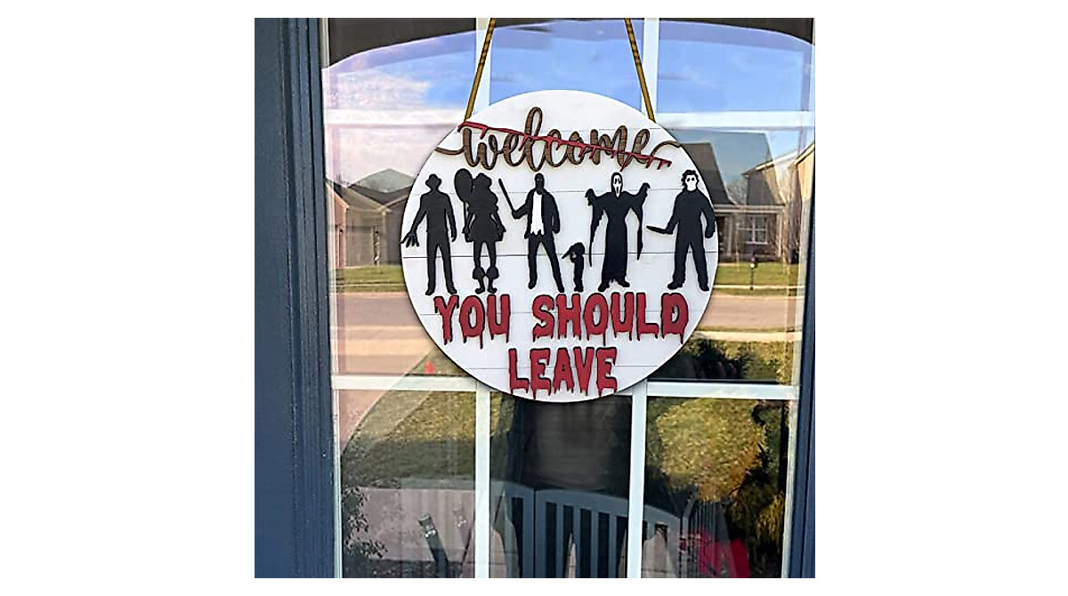 Halloween Horror Welcome Sign - Perfect for Any Door