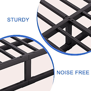 Hanidre 7 Inch High Metal California King Bed Frames, Heavy Duty Cal King Bed Frame No Box Spring Needed, Easy Assembly, Noise Free, Sturdy, Low Profile