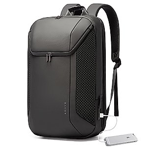 BANGE Smart Business Laptop Backpack Waterproof can fit 15.6-17.3 Inch Laptop with 3.0 USB charging port for men and women… (Black)