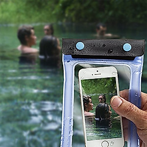 Lewis N. Clark WaterSeals Triple Seal Floating Waterproof Pouch + Dry Bag for Cell Phone, Great for Kayak, Canoe, Pool, Beach, Blue (5.5X4.25)