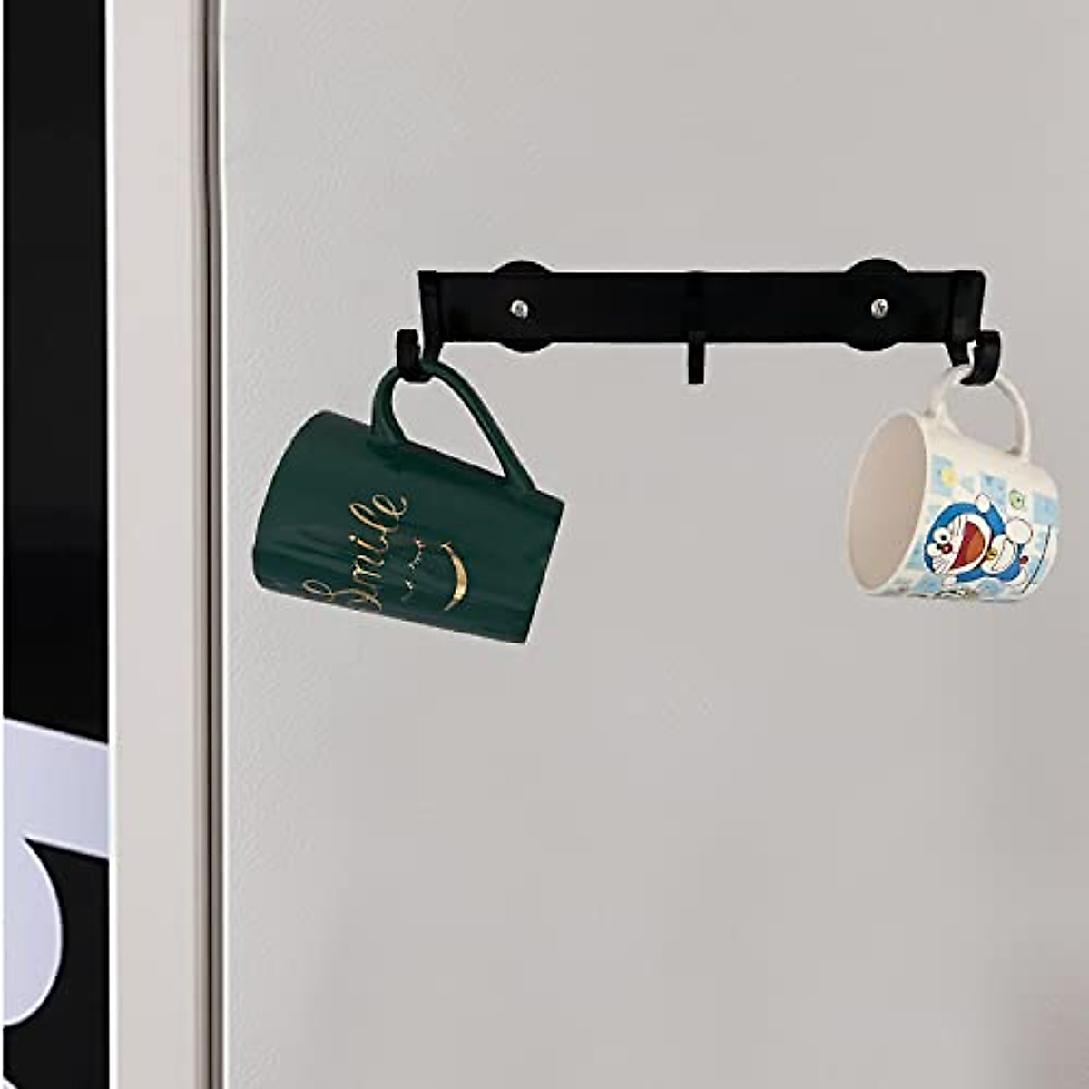 Pmsanzay Strong Magnetic Mug Holder Coffee Cup Rack Hanger Mug Hooks Coffee Cups Storage Organizer Stand for Coffee Mugs, Tea Cups On The Refrigerator, etc - Space Saving