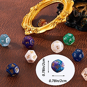 5 Sets Astrological Dice Constellation Dice 12-Sided Astrology Dice Astrology Tarot Constellation Divination Dice for Constellation Divination Tarot Cards Accessory Acrylic Pearl Astrological Dice