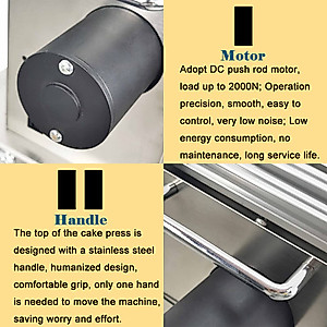 HayWHNKN Electric Pizza Dough Pastry Press Machine 8.66'' Dough Roller Sheeter Dough Pastry Presser Dough Sheeter Pizza Press Making Machine 110V