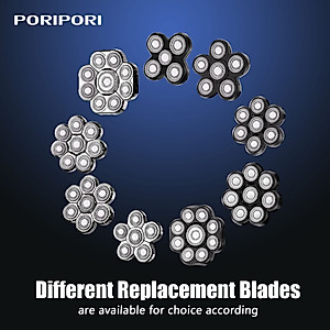 Universal Replacement Heads for Blade,Replacement Blades Compatible with Most Major Head Shaver Brands, Easy-to-Install Electric Razor Shaver Heads for Bald Men. (9 Silver)