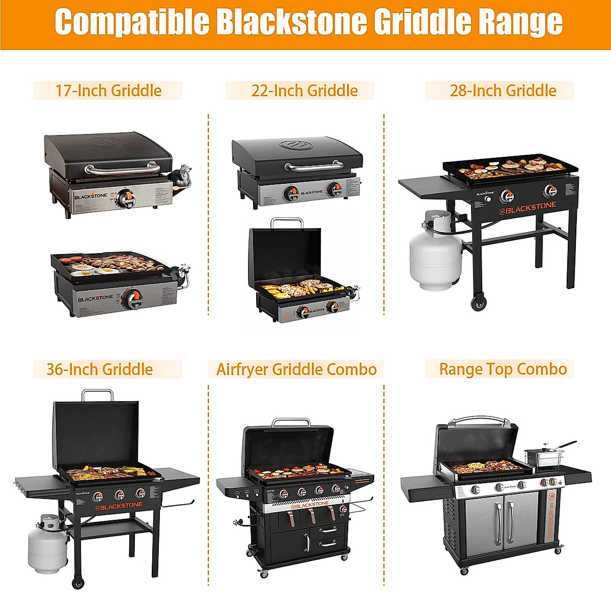 Tbgrepts 3Pcs Silicone Grease Cup Liners, Reusable Foil Drip Pan Liners, Griddle Rear Grease Catcher Liner, Silicone Grease Drip Tray Liner