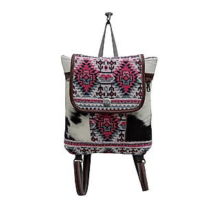 Myra Bag Western Leather Backpack Bag for Women - Flapover Upcycled Cowhide Bag Mia