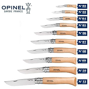 Opinel No.06 Stainless Steel Folding Knife with Beechwood Handle