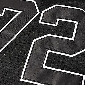 MESOSPERO BadBoy #72 Biggie Smalls Movie Notorious Big 90s Hip Hop Clothes for Party Men Basketball Jersey (Black, XX-Large)