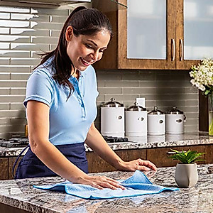 16" x 16" Economy All Purpose Microfiber Towels (Blue-200 Qty)