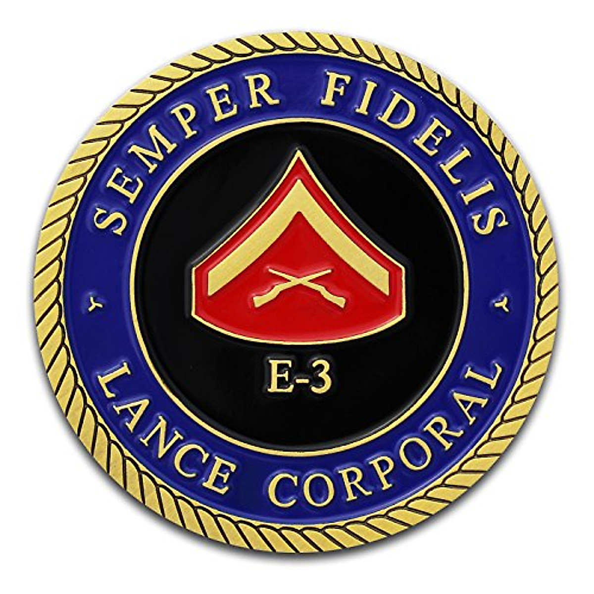 Marine Corps E3 Challenge Coin! USMC LCpl Rank Military Coin. Lance Corporal Challenge Coin! Designed by Marines for Marines - Officially Licensed Product!