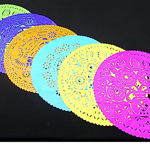 Mexican Place mats, 6 Pack, Fiesta Decorations, 23 Inches, Mexico Wedding, Mexican Papel Picado, Mexican Fiesta, Quinceañera, RG6