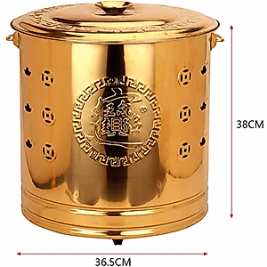 LUCKSHINE Portable Burning Barrel, Garden Incinerator, Small Stainless Steel Burner for Burning Trash, Paper, Leaves