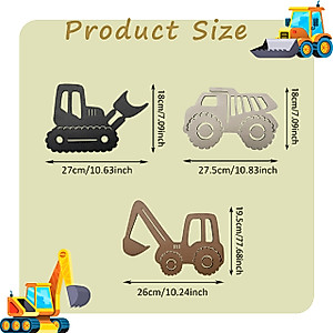 Construction Trio Nursery Wall Decor Wooden Construction Vehicles Decor Kids Room Wall Decor Kids Room Decor Nursery Playroom Wall Decor for Boys