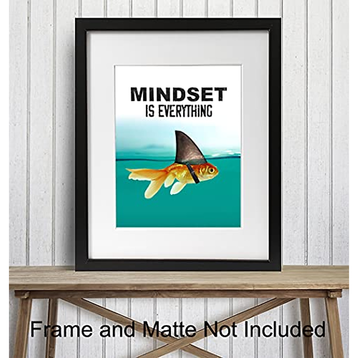 Motivational Wall Art Posters for Home, Office - Mindset is Everything - LARGE 11X14 - Inspirational Gifts for Men, Students - Entrepreneur Wall Art Decor - Uplifting Self-Improvement Positive Quotes