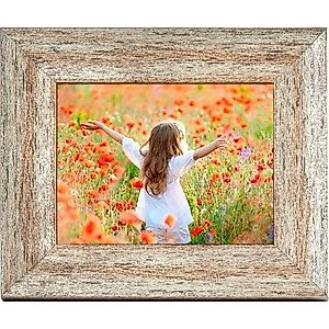 8 Digital Photo Frame Wood Distressed Gray - Polaroid"