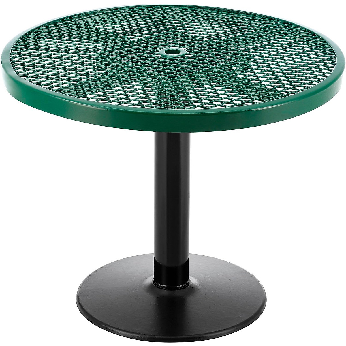 Global Industrial 36" Round Outdoor Cafe Table with Pedestal Base, 29" H, Green