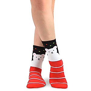 TeeHee Christmas Holiday 12-Pack Gift Socks for Men with Gift Box (Holiday-C)